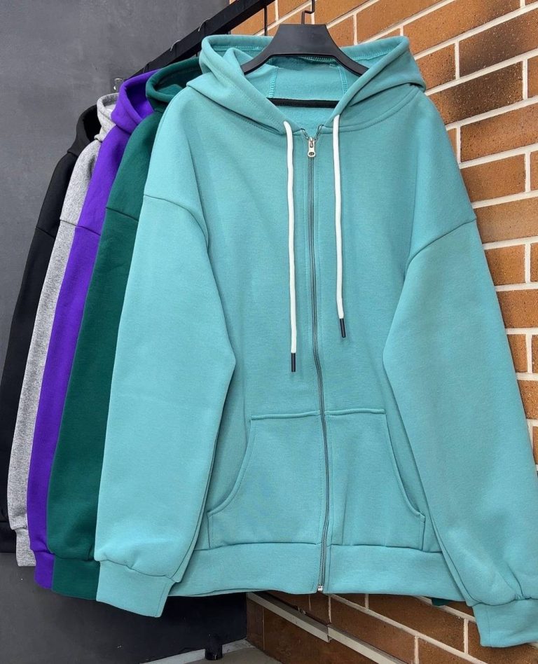 سویشرت زیپدار زنانه و مردانه کد ۱۴۶۵ - تریتی‌استایل