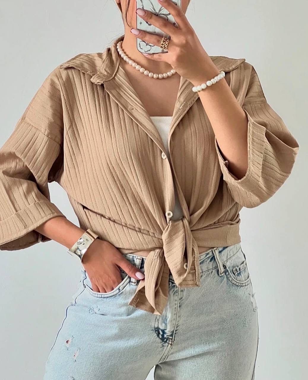 مانتو شومیزی زنانه مدل ماهسون کد ۱۷۴۶ - تریتی‌استایل